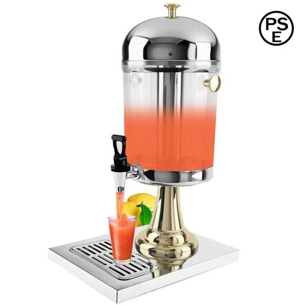 厚みのあるジュースバレル：より厚みのあるPC素材でできており、透明で落下しにくいです。ジュースをより美しく見せます。ステンレス製のカバーは半球形のデザインを採用しており、丈夫で耐久性があり、錆びにくいです。ステンレス鋼アイスチューブ：円筒形...