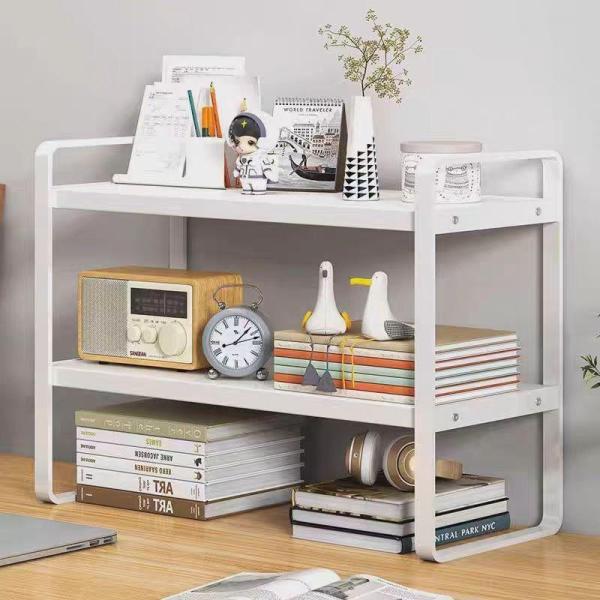 【高品質な丈夫材質】弊社の机上ラックはエコな複合板を採用されて、板の表面を保護ためペイントを塗りつけたので腐食が発生しにくいと汚れても洗いやすいこと。アイロンフレームは非常に丈夫で、二層重ねでも置くものをきちんとささえている、非常に穏やかな...