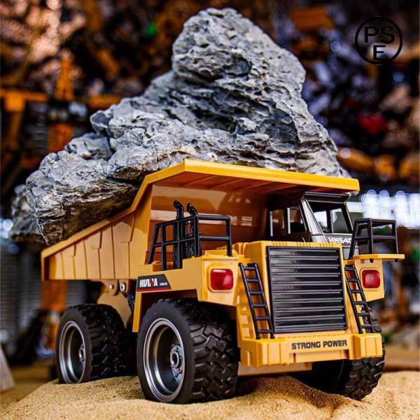 商品特徴：1/18 周波数2.4GHz ラジコン リモコン ダンプカー コントロール オフロード 林業機械 建設機 工事車両 作業車 おもちゃ 充電式 充電池 電動 ショベルカー 本格 コントロール おすすめ かっこいい キャタピラで バケ...