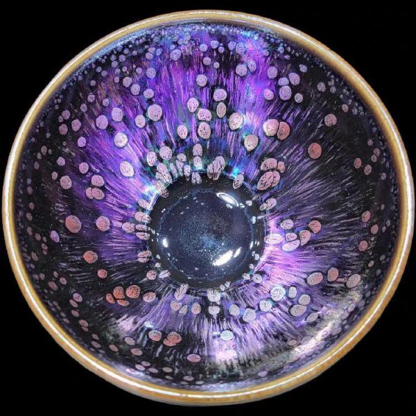 茶器　主人杯　茶道具 天目茶碗 建窯盞 窯変釉 中国　古美術 天目 茶碗 油滴天目 天目釉 曜変天目　茶器　品茶杯　プレゼント　贈り物?箱付け