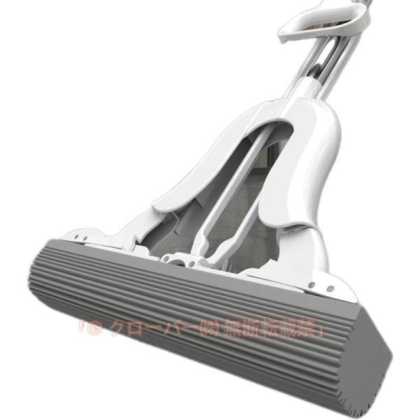 【高品質素材】このスポンジモップは高品質のPP、ステンレス鋼、ゴムスポンジ（PVA）などの素材で作られており、洗浄効率が高くなります。 使いやすく、掃除が早く、軽量で耐久性があり、安全で無臭です。【調整可能なハンドルデザイン】モップのハンド...