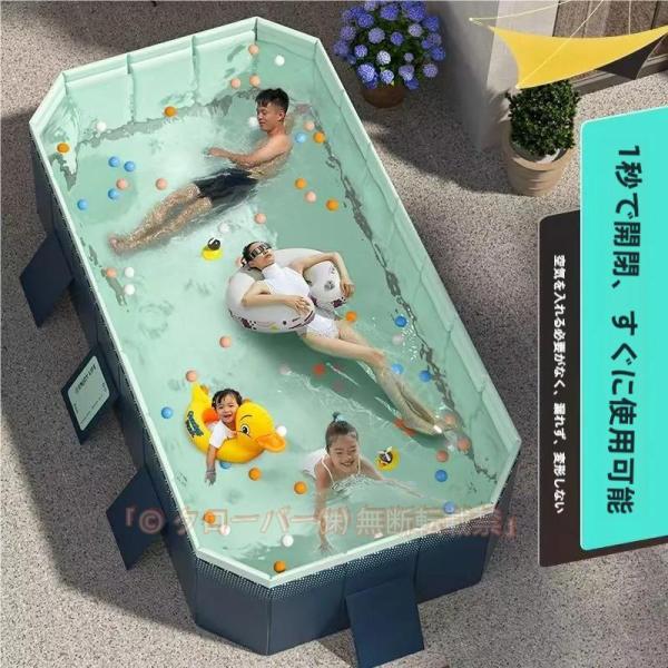 家庭用プール 大型 3ｍ 4ｍ 空気入れ不要 折りたたみ 子供用 大人用 キッズプール 大型プール ファミリープール 深い 浅い 四角 折り畳み 排水 自立式 水遊び サッと組立て、すぐに遊べる、空気入れ不要の大型プールです。広げるだけで気...