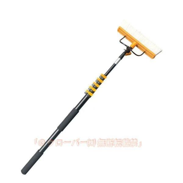 高所掃除ブラシ 外壁掃除 3.6m~9m 給水伸縮ブラシ 40Cmブラシヘッド 窓ガラス/壁掃除 高所ワイパー 業務用 超ロングポール 取り外しが簡単
