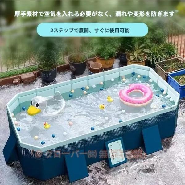 プール4M 折りたたみ プール 空気入れ不要 家庭用 プール 大型 ビニールプール 水遊び プール フレームプール 子ども プール 折り畳み 組立簡単
