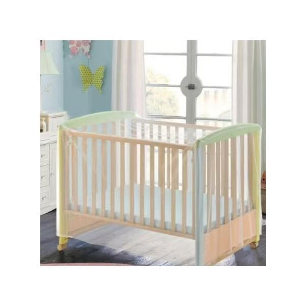 お部屋に圧迫感を与えにくい白のメッシュ地がうれしいベビーベッド用の蚊帳です。蚊などの虫はもちろん、エアコンの直風からも赤ちゃんを守ってくれます。【サイズについて】画像をご参照ください。【カラーについて】生産ロットにより柄の出方や色の濃淡が異...