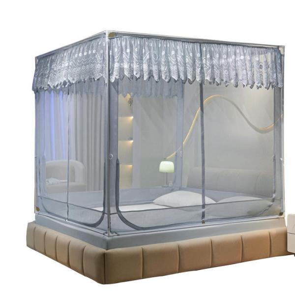 蚊帳 モンゴルテント ワンタッチ 蚊帳テント かや 落下防止 大空間 広い 虫除け 二つドア 底付き 折り畳み式 安眠 子供 赤ちゃん 収納便利