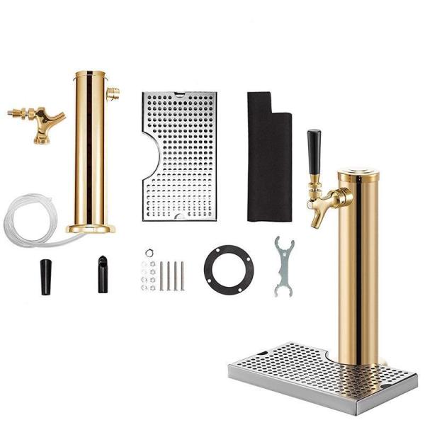 優れた実用性: このビール タワーのサイズは 360 x 76 mm/14.5 x 3 インチで、バーやカウンターに設置すると、バーがより美しく見え、ご自身やゲストにより便利になります。クローム蛇口：ケゲレータードラフトビールディスペンサー...