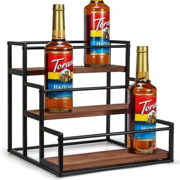 コーヒーシロップラックオーガナイザー ウイスキー棚 酒 棚 お酒 棚 酒棚 ディスプレイ ウイスキー 収納 コーヒーバーディスプレイスタンド ウイスキーやワイン