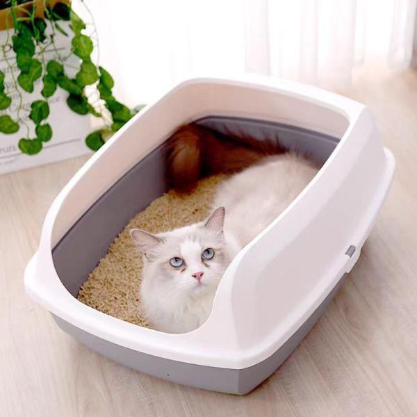 (OFT) Deep pan ジャンボ　(猫 ネコ トイレ 大きい ビッグ 飛び散り 飛散ガード 大きめ シンプル 大型 おすすめ おしゃれ 海外製)