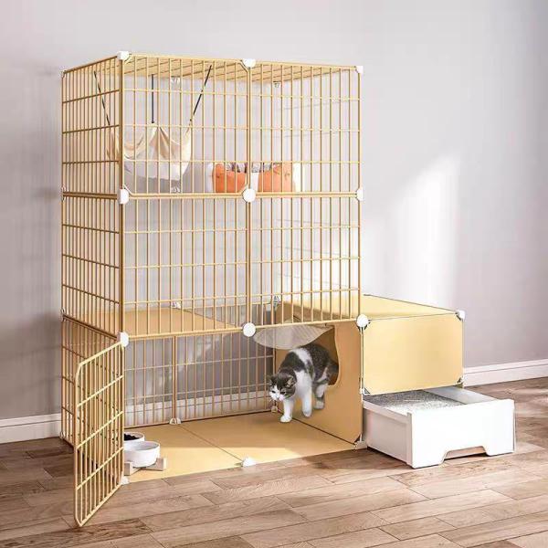 猫ケージ トイレ付 大型 キャットケージ ケージ ゲージ ペット 猫 ベビー キャット ケージ屋内猫ベビーサークル ゲージ キャットタワー スタジアム ドア付き ワ*小さなスクラッチや衝突が発生する可能性がありますが、使用に影響しない場合は...