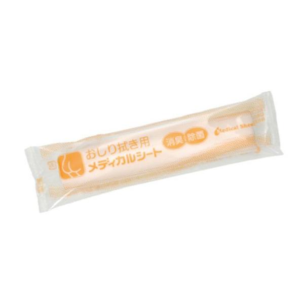紙おしぼり メディカルシート おしり拭き用●おしぼりサイズ：290×280mm●坪量：60g/m2●外装サイズ：60×190mm●成分：水、消臭・除菌剤（安定二酸化塩素、賦活剤、活性化保持剤）●日本製●素の2.6倍の除菌力を発揮します。無刺...
