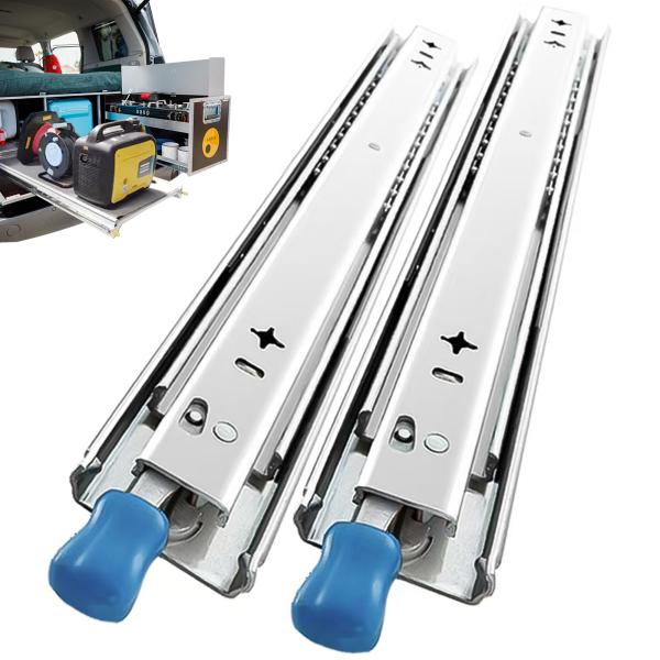 【発売日：2025年11月20日】重量用 700mm 引き出し レール スライドレール 700mm スライドレール ジュウリョウヨウ スライドレール 底引き スライドレール 重量用 700mm スライドレール 重量用 ロック付き ハイエース...