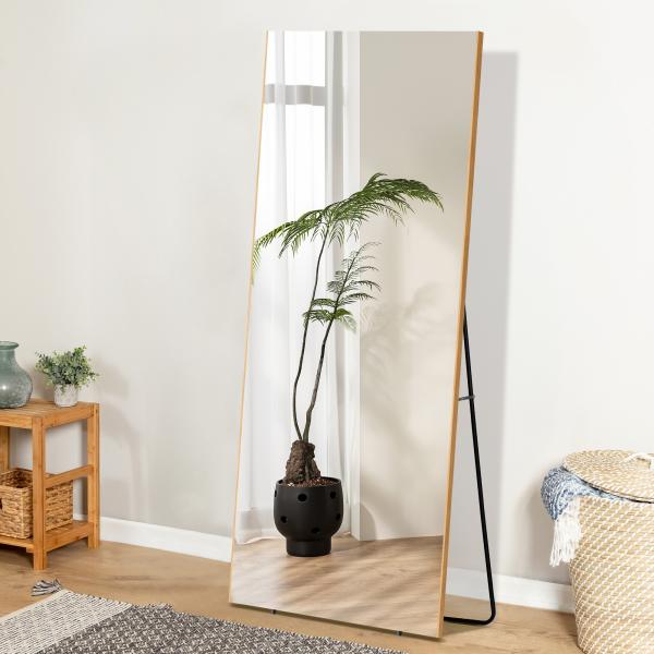 幅60×高さ160cm重さ：重さ3.8kgスタンド付き割れないミラー,壁かけ鏡としてもスタンドミラーとしてもご利用いただけることで持ち運びや壁掛けも簡単な軽量の大きいの鏡、女性一人でも運べるの重さ大型姿見鏡は部屋を広く見せる効果があります....