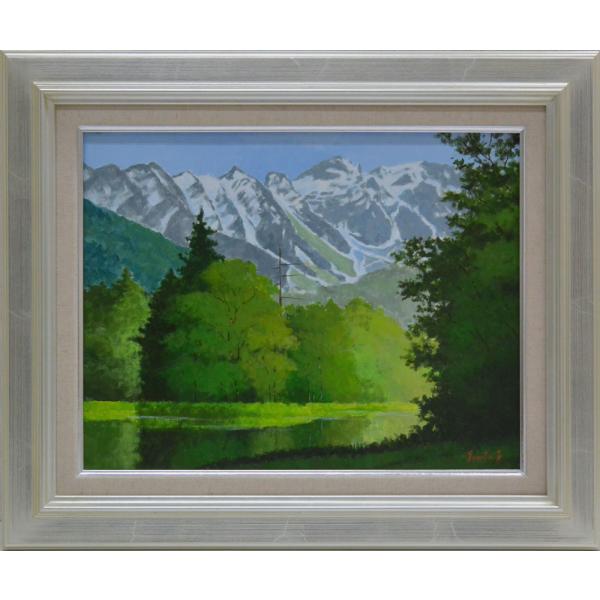 ◆サイズ　仕様額寸（F6)縦45.5cm×横54.5cm 　ガラス入り額付き 肉筆油彩