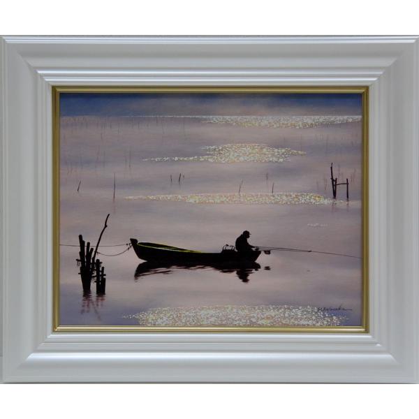 里中游画伯独特の幻想的肉筆油彩作品です。 これはお奨めです。　 ◆サイズ　仕様 額寸（F6サイズ）縦45.3cm×横54.5cmアクリル入り額付き 肉筆油彩