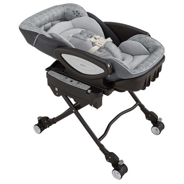 【北海道・東北地方・沖縄は別途送料がかかります。】☆0歳〜4歳頃まで長く使えるハイローベッド＆チェアの電動スウィングタイプ。グズグズの時はしっかりスウィング、ウトウトのときはゆったりスウィング。赤ちゃんの状態に合わせて選べるスウィング。赤ち...