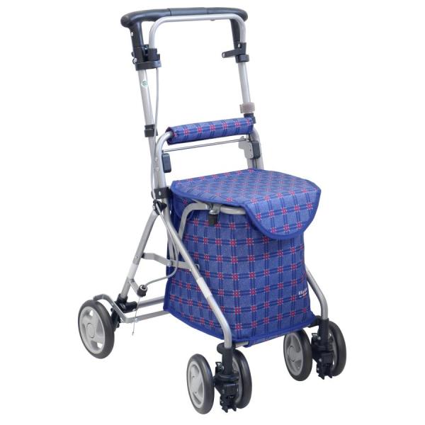 ＊サイズ (幅X奥行X高さ) : 使用時:W46.5×D52×H84〜91.5cm 収納時:W46.5×D28×H64cm＊重量/4.4Kg＊ハンドル高:84〜591.5cm ＊座面高:48cm、座面サイズ:W27×D23cm ＊バッグサイ...