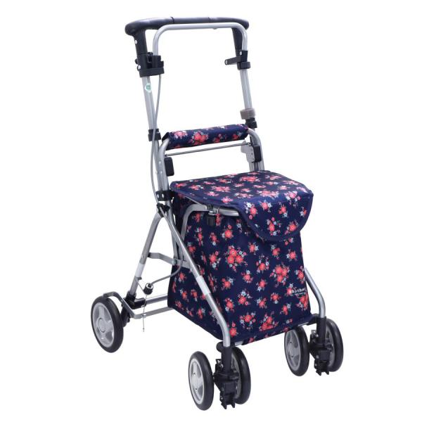 ＊製品サイズ (幅X奥行X高さ) : 使用時:W46.5×D52×H84〜91.5cm 収納時:W46.5×D28×H64cm＊製品重量/4.4Kg＊ハンドル高:3段階84〜91.5cm ＊座面高:48cm、座面サイズ:W27×D23cm ...