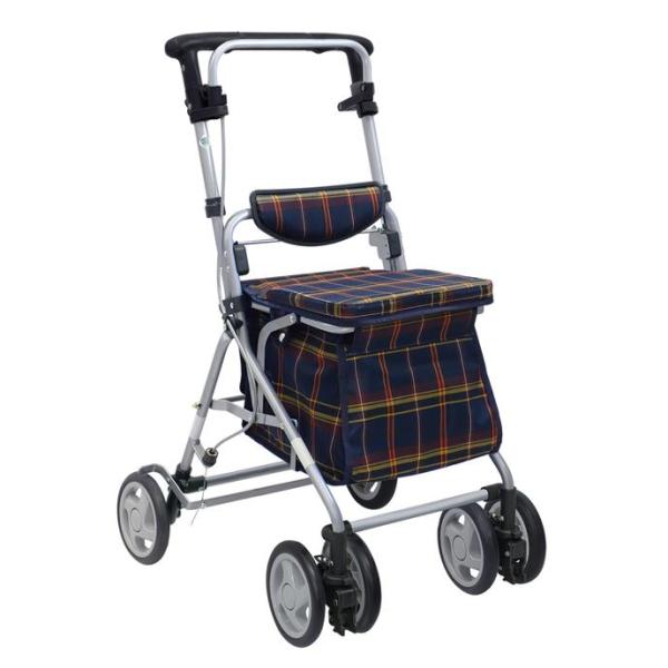 【2025年よりフレームの色がシルバーに変更されました。】・リズムを改良して、ウレタン入り座面と背当てが付いた座りやすい、デラックスタイプです。・大型収納バックとカゴ受けフレームも付きお買い物には最適です。・安定感のある中型タイプです。・手...