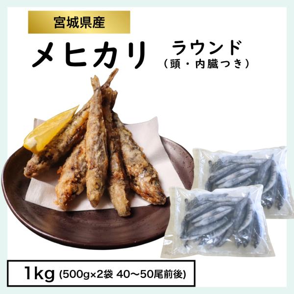 【商品内容】 冷凍メヒカリ　【内容量・個数】 冷凍メヒカリ500ｇ：2袋【原材料】 メヒカリ（宮城県産）　【消味期限】 製造から１年【保存方法】 冷凍【販売者】 大興水産株式会社◎解凍方法(1)冷蔵庫で解凍前日の夜に使う分を冷凍室から冷蔵室...