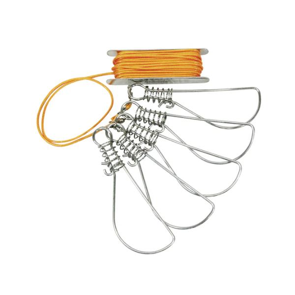 チヌ、石鯛、シーバスなど、あらゆる魚に使用できます材質／フック：ステンレスサイズ／フック：全長130mm、ロープ：8m