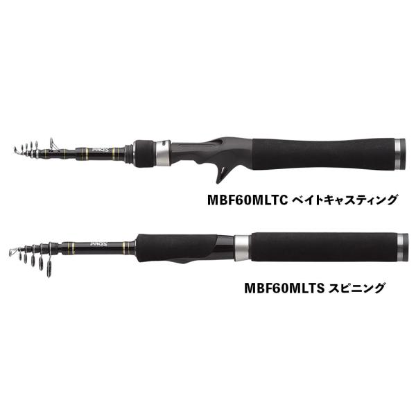 MBF60MLTC ベイトキャスティングモデル標準全長(m):1.78仕舞寸法(cm):35.5継数(本）:7標準自重(g):99先径/元径（mm):1.4/12.5ルアーWt(g):5〜14ラインWt(lb):8〜12カーボン含有率(%)...