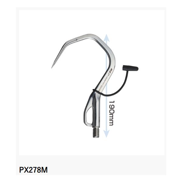 サイズ(mm)：Mサイズ(111×190)自重(g)：168オリジナルスリット形状のビッグギャフビッグゲーム用のハイパワーギャフ。厳選した素材と工法により、優れた強度を保ちつつ、刺さりの良さを追求したオリジナルギャフが完成。素材は、過酷な状...