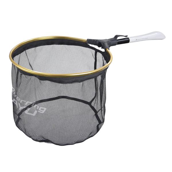 サイズ:直径33cm/直径36cm枠カラー:ゴールドネットカラー:ブラックネット深さ(cm):約25自重:PX277F33K 333g/PX277F36K 350g●材質:(枠)アルミ(柄) ABS(網)ポリエステル柄が折りたためる鮎だもル...