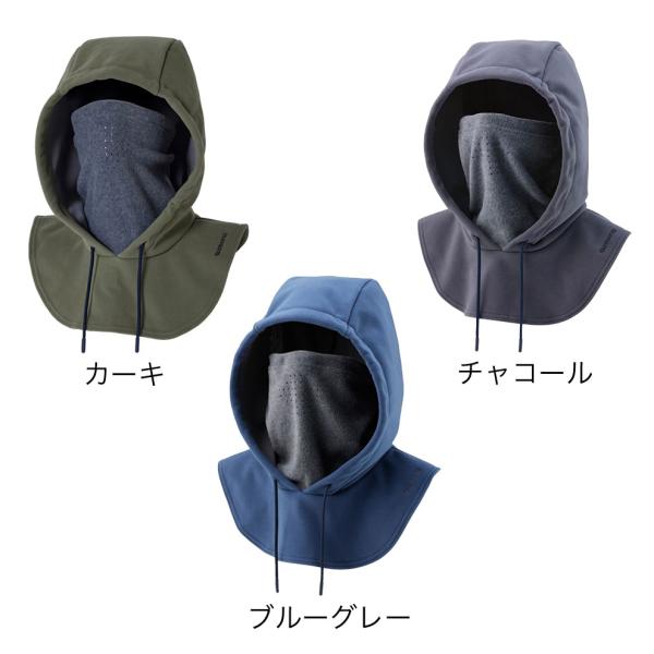 カラー：カーキ/ブルーグレー/チャコールサイズ:FREE素材： 表：ポリエステル100%(e.P.T.F.E.透湿防風加工) 裏：ポリエステル100%防風フリースを採用した、保温性の高いウィンターマスクゴアテックス ウィンドストッパー 素材...