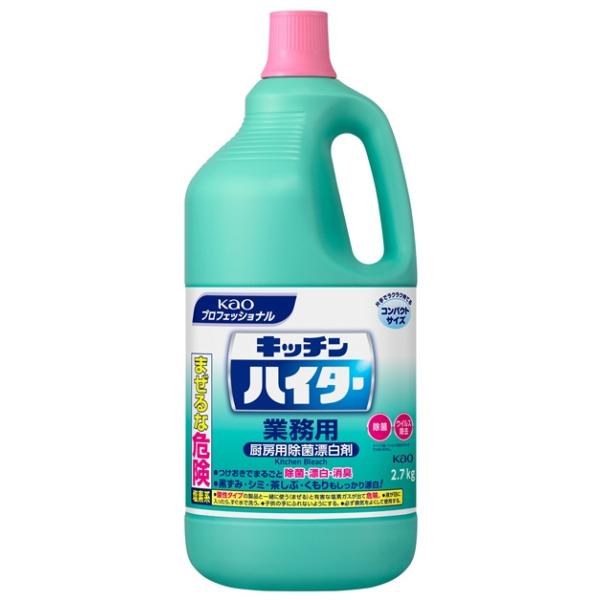 キッチンハイター 業務用｜厨房の除菌・漂白・消臭に！塩素系除菌漂白剤／次亜塩素酸ナトリウム配合- 界面活性剤配合の塩素系除菌漂白剤で、ふきん・まな板などのシミ・黄ばみ汚れをしっかり除去- 台所用洗剤では落ちない汚れもすばやく洗浄／除菌・消臭...