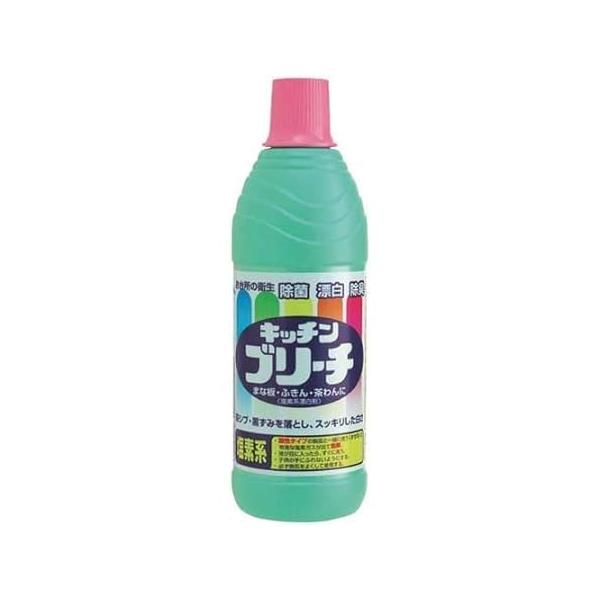 ミツエイ キッチンブリーチS｜台所用漂白剤 600ml｜除菌・漂白・除臭漂白・除菌・除臭がこれ1本でふきん・まな板・食器などの雑菌やニオイをしっかり除去つけ置き洗いで茶渋・黒ずみ・ふきんのシミもすっきり漂白し、清潔な白さに- 台所用漂白剤（...