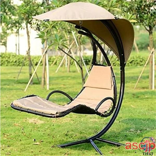 スイングハンギングチェア：チェアサイズ-110*60*210cm，製品重量: 38kg，ユニークな形でデザインされた快適なガーデンバルコニークッション。裏庭、収納バッグ、バルコニー、スイミングプールに最適です。装飾だけでなく、いつでも休める...