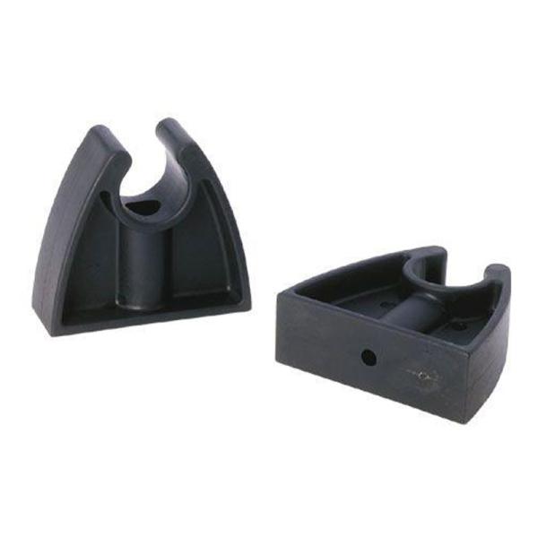 ●ボートフックなどの筒状の物をしっかり固定するクリップです。●ラバー（ゴム）製なので振動に強く、固定物に傷を付けません。●２個セット。●直径20〜25mmのパイプに対応しています。●寸法：幅57ｘ奥19ｘ高41mm