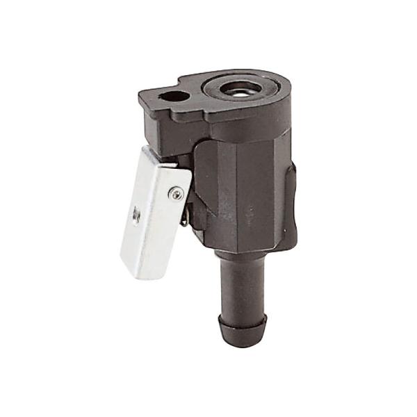 ■船外機用燃料タンクに装着されたフィッティングに接続する、フィッティングです。■内径8.0mm（5/16インチ）のホースにクランプで固定します。■船外機用燃料タンク側フィッティングもしくは、船外機に、ワンタッチで取り付け取り外しが出来ます。...