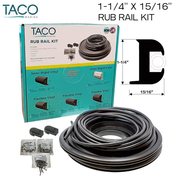 ◆◇ TACO RUB RAIL 1-1/4'' X 15/16'' 　　フレキシブルラブレール 70ft V11-3447BBK70-2  ◇◆V11-3447キット●さまざまな長さ、幅、スタイル、色で利用できるキット。●ラブレールは、衝...