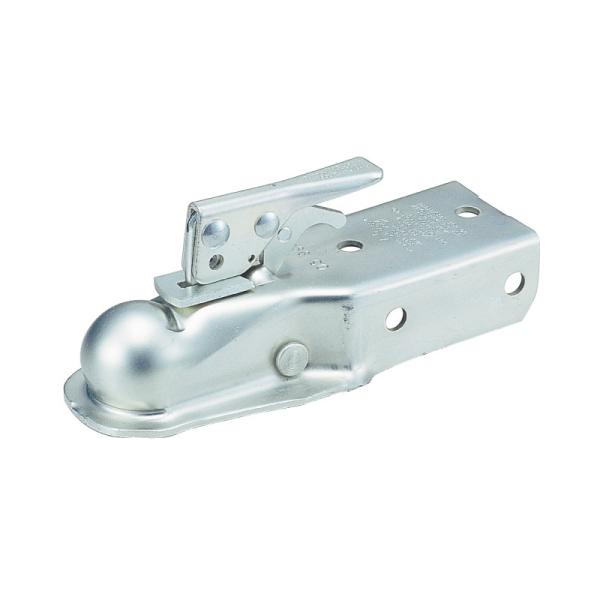 ■スチール製のヒッチカプラーです。DUTTON（米国）社製。■固定、脱落防止には、カプラーロックを使用してください。■ヒッチボールサイズ：2インチ、ハウジング幅：50mm、牽引最大重量：1589kg