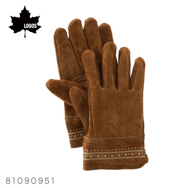 ◆◇ LOGOS ロゴス ナバホ レザーグローブ 81090951 ◇◆牛床革を使用した耐熱レザーグローブ で たき火やＢＢＱの際にぴったり！裏地付きで蒸れにくくサラサラ。----------------------------------...