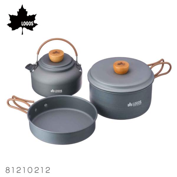 ◆◇ LOGOS クッカー＆ケトルセット 81210212 ◇◆-------------------------総重量：（約）530gサイズ/容量：［鍋］（約）口内径15×深さ8×全長25cm/（約）1.2L［フライパン］（約）口内径16...