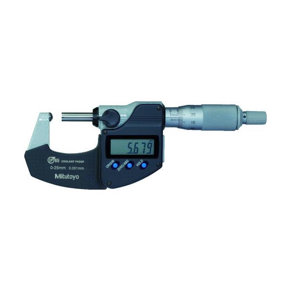 商品スペック 商品タイプ：デジマチック(LCD)測定範囲(mm)：0〜25最小表示量(mm)：0.001最大許容誤差(μm)：±2平面度(μm)：0.3(スピンドル)位置検出方式：電磁誘導式ロータリエンコーダ機能：原点セット機能(ABS測長...