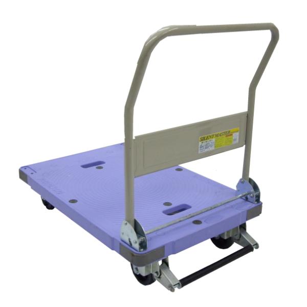 画像はDSK-301の参考画像ですDSK-301のフットブレーキ付◆返品不可商品◆台車ハンドルあり：〇ハンドル：折り畳み積載荷重（kg）： 300サイズ（外寸）（mm）：900×600車輪径（mm）： 125ハンドル高（mm）： 861積載...