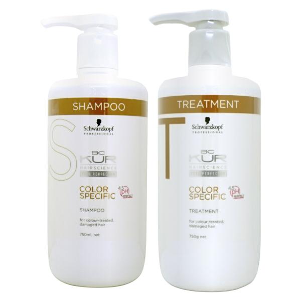 COLOR SPECIFICシャンプーカラー後のアルカリに傾いた不安定な髪を1本1本包みこんで、カラー染料の流出を抑えながらやさしくしっとり洗い上げます。COLOR SPECIFICトリートメントカラーによるダメージを受けた毛髪内部を高密度...