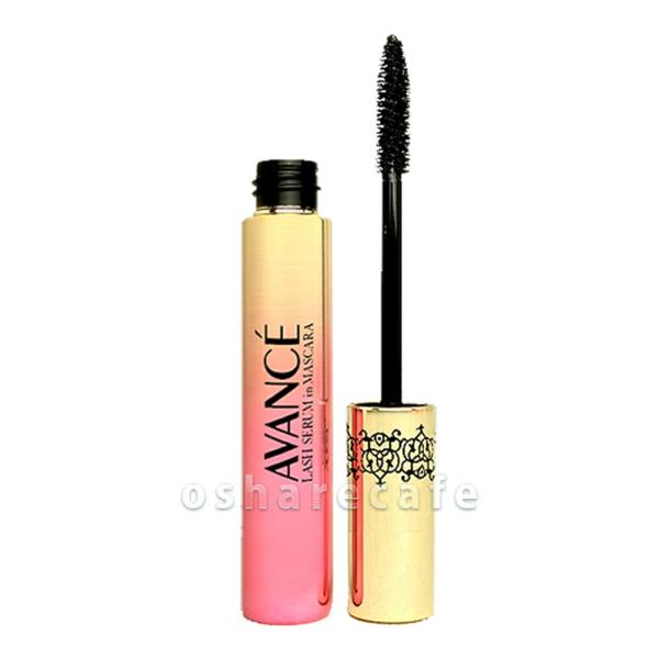 Lash Serum in Mascaraまつ毛美容液 アヴァンセ ""ラッシュセラムシリーズ""と同じ「美まつ毛成分」を高配合！メイク中もとことんまつ毛ケア！艶と深みのある「艶やかな漆黒美まつ毛」美しく高い艶感を出すグロッシ―ワックスと黒...