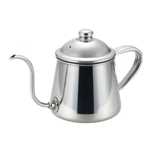 ステンレス製なので錆に強く直火にかけられ、注ぎ口が極細のパイプで出来ているので、ゆっくり、じっくり、思いのままにお湯を注げます。お湯は注ぎ口から真下に落ちるイメージで落とせますので、初心者の方でも簡単に美味しいドリップコーヒーを楽しんで頂け...