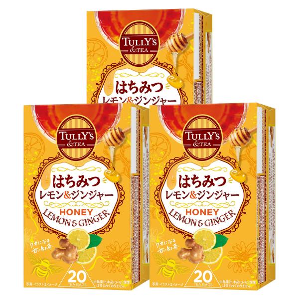 TULLY’S ＆TEA はちみつレモン＆ジンジャーレモンの爽やかな香りとジンジャーがピリッと感じる甘いはちみつ紅茶ティーバッグレモンの爽やかな香りとジンジャーをピリッときかせることで、程よくキレのある甘い味わいに仕上げた、はちみつ紅茶ティ...