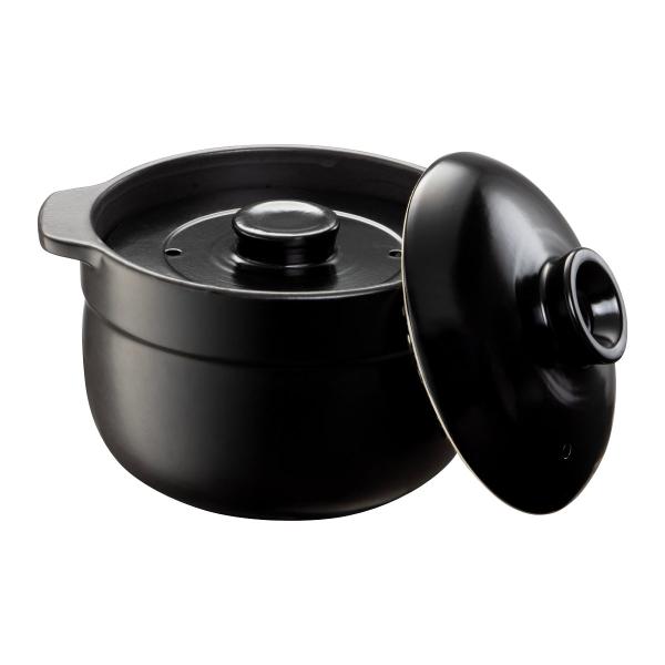 レンジで調理レンジ用発熱素材で、高温加熱でご飯が炊けます。直火で調理加熱時間約14分でご飯が炊けます。（2合炊き）つやつやの炊きあがり二重蓋構造でお米に圧力を加えます。後片づけ簡単食洗機使用可能です。【ご使用上の注意】ご使用になる前に●米の...