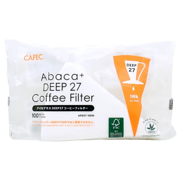フラワードリッパーDEEP27専用のアバカプラスコーヒーペーパーフィルターです。底角度が狭いDEEP27の特殊な形状でも専用ペーパーであれば、ペーパーとドリッパーとの間の空気層をしっかりと確保。コーヒー粉の膨らみを妨げず、粉の深い堆積層を形...