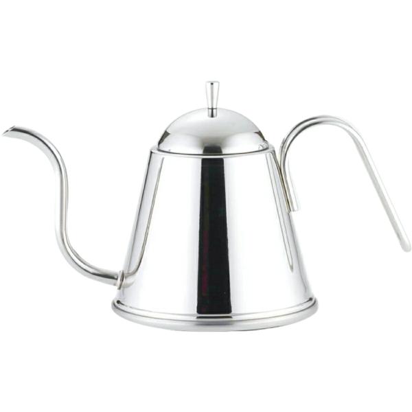 ドリップコーヒーのコツとして、お湯を細かく万遍なく切らさず豆にかけることが挙がります。【ガス火・IH対応】