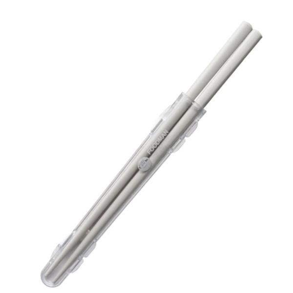 カチャカチャ音がしにくい「フードマン専用抗菌箸」滑り止め加工をしている天然木の塗り箸で、おかずもつかみやすい。お箸もケースも食器洗浄器対応なので、お手入れも簡単です。食洗機対応