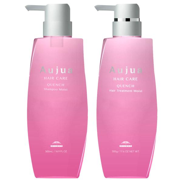 QUENCHクエンチヘアカラーやパーマでパサついた髪が気になっている方へダメージを受けた髪にたっぷり水分を保持。繰り返しヘアカラーやパーマを楽しむためのヘアケアラインです。オージュア クエンチ シャンプー モイストやわらかくうるおいのある髪...