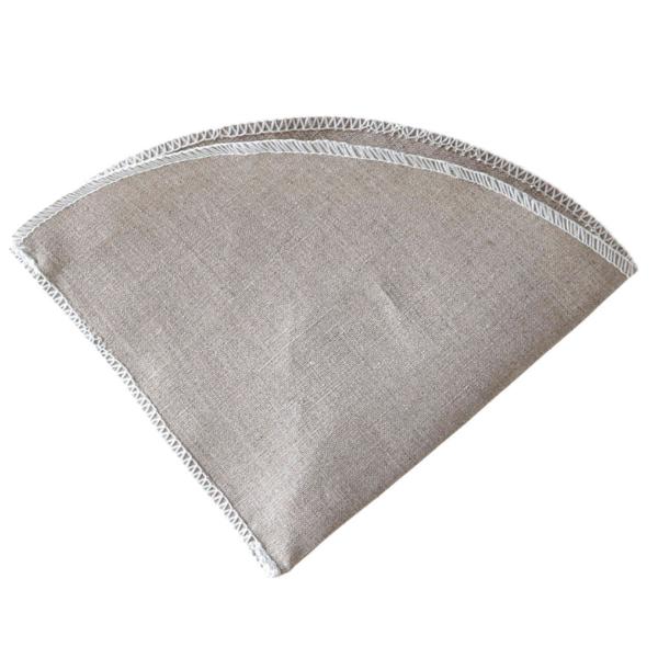 珈琲考具　リネンフィルター天然素材の麻を使用したコーヒーフィルター。ペーパーフィルターと比べてコーヒーオイルを吸い込まないので、香りと旨みもしっかり抽出。水洗いしてくり返し使えます。